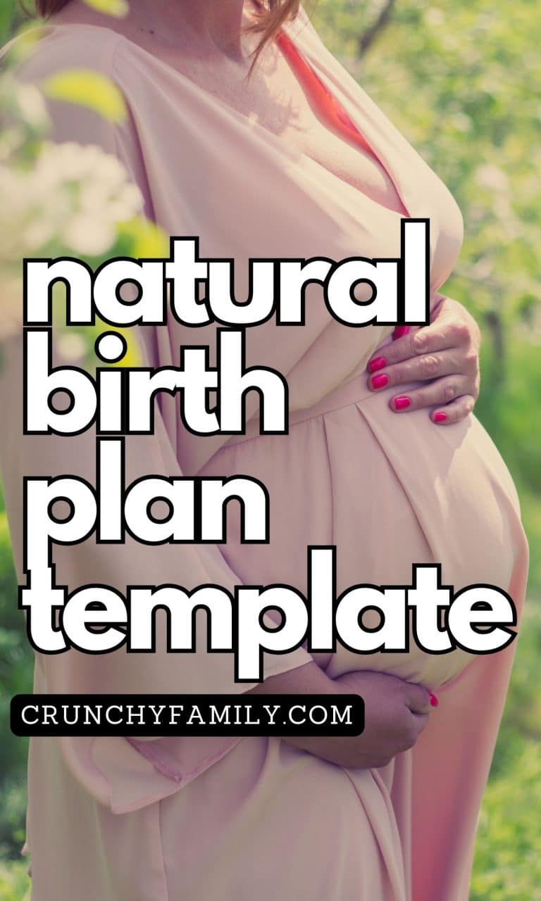 Sample Natural Birth Plans (Free Printable Fill in Template) - Crunchy ...