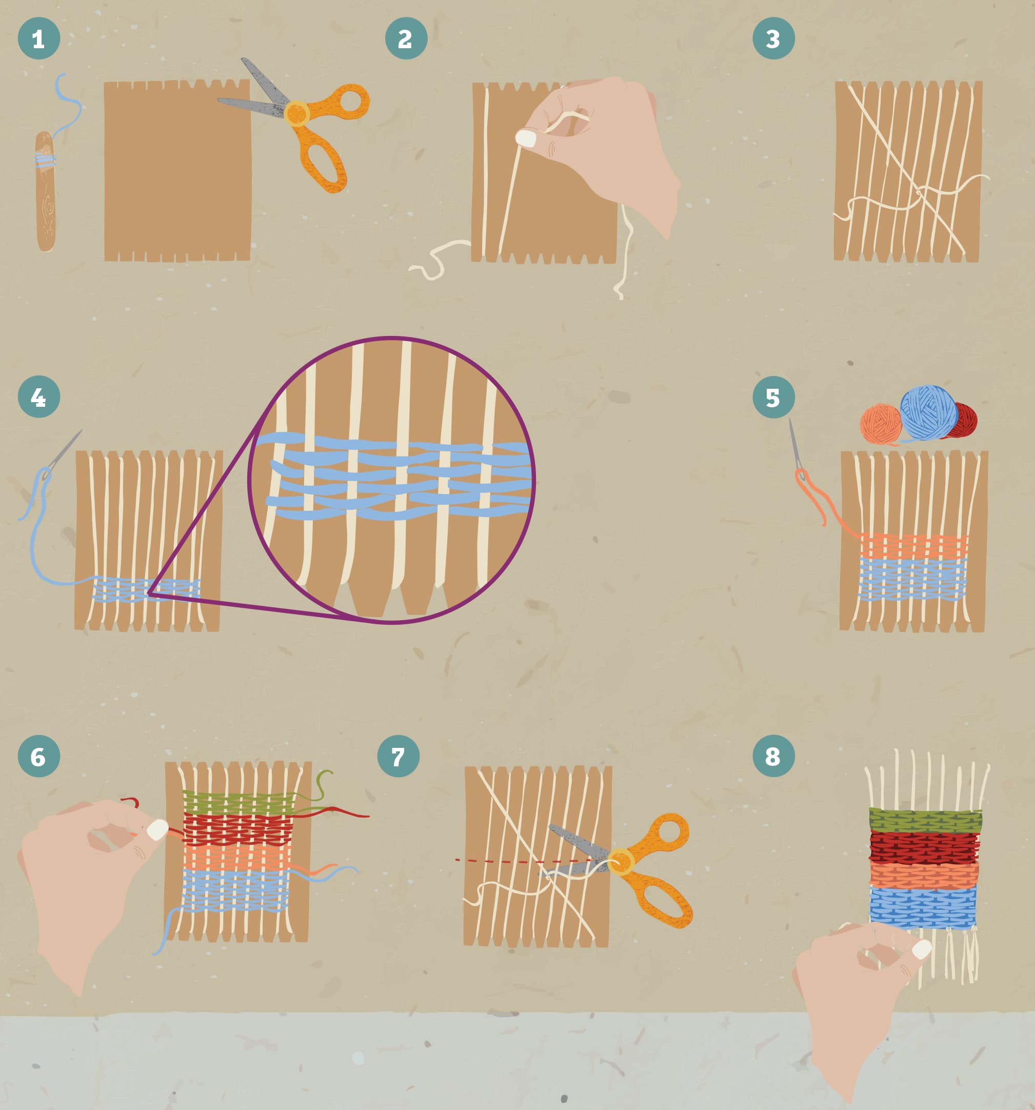 How to Make a Weaving Loom with Kids - Crunchy Family