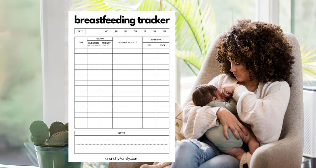 Breastfeeding Tracker Printable For Newborn Moms - Crunchy Family