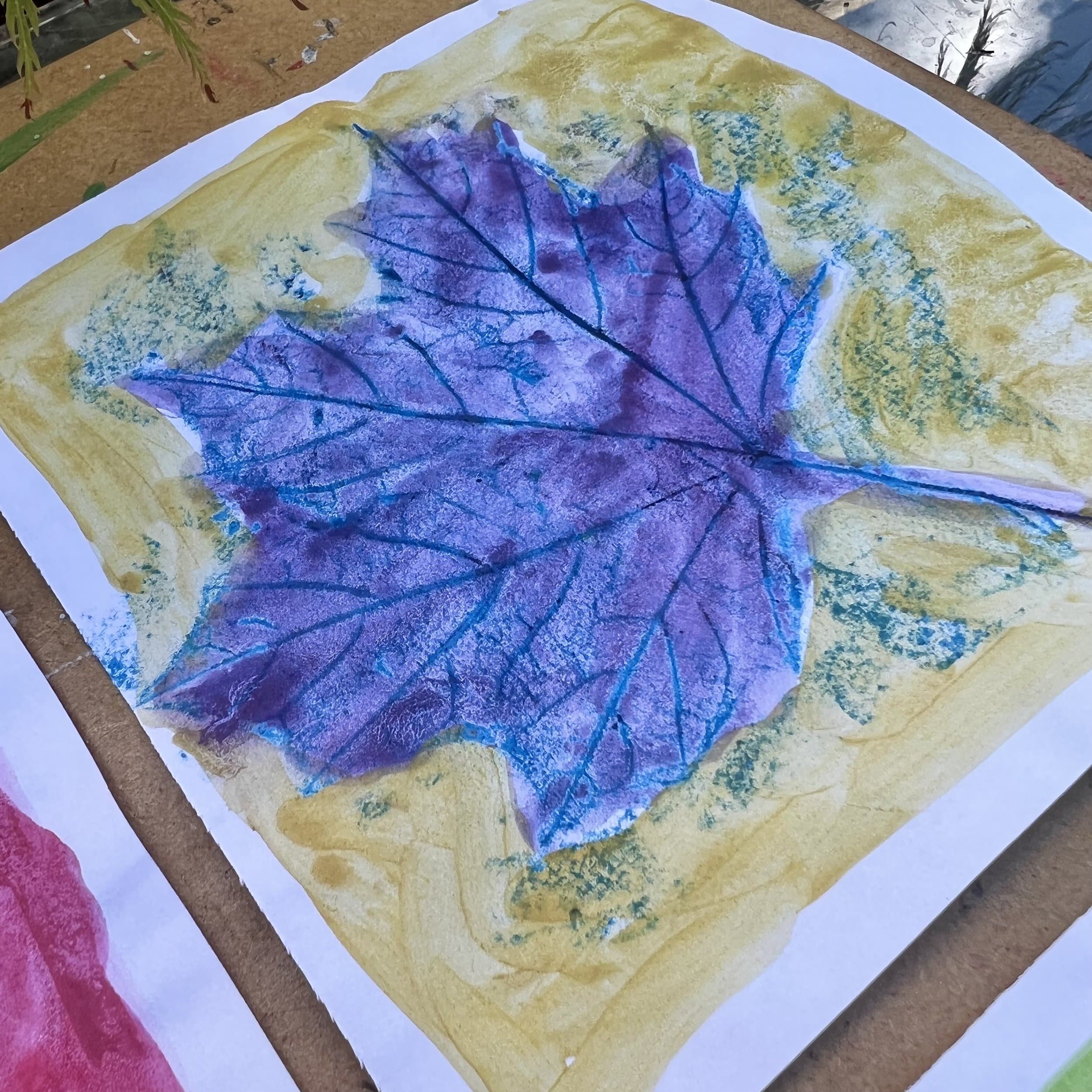Wax Resist Fall Leaf Art For Kids - Crunchy Family