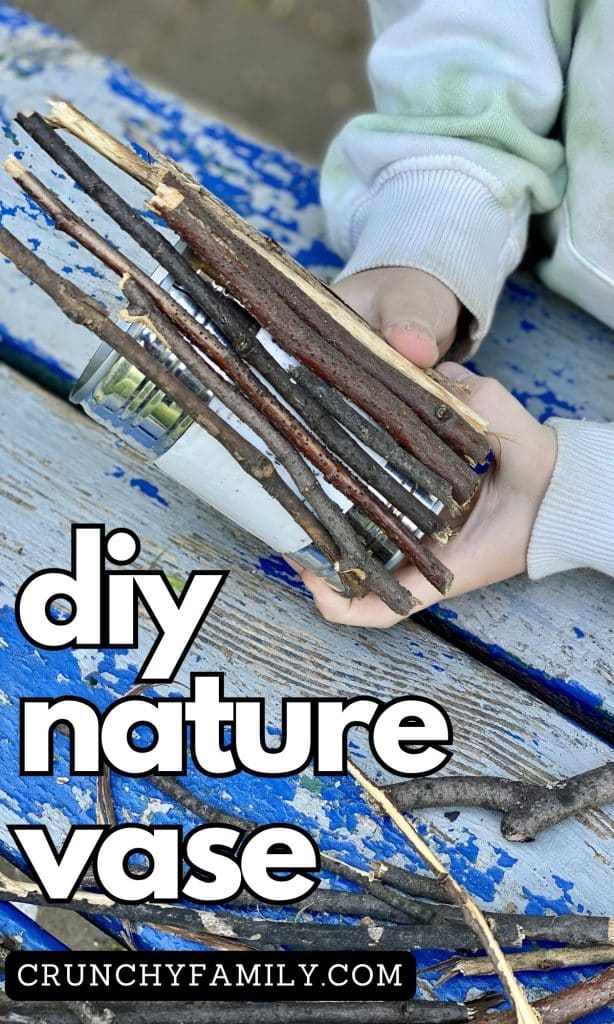 DIY Nature Vase or Pencil Holder Craft - Crunchy Family