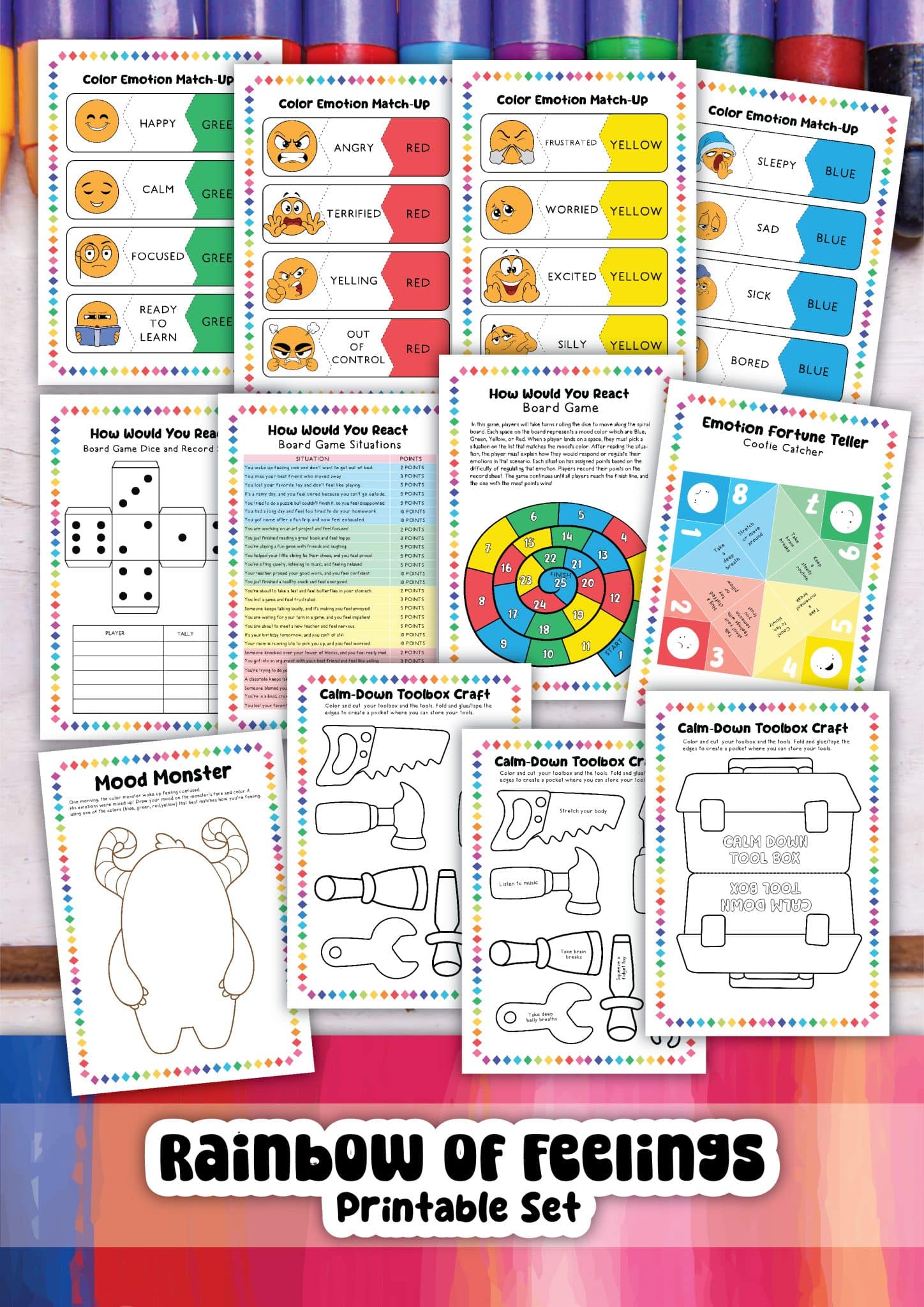 Support Emotional Growth with These Free Printable Zones of Regulation ...