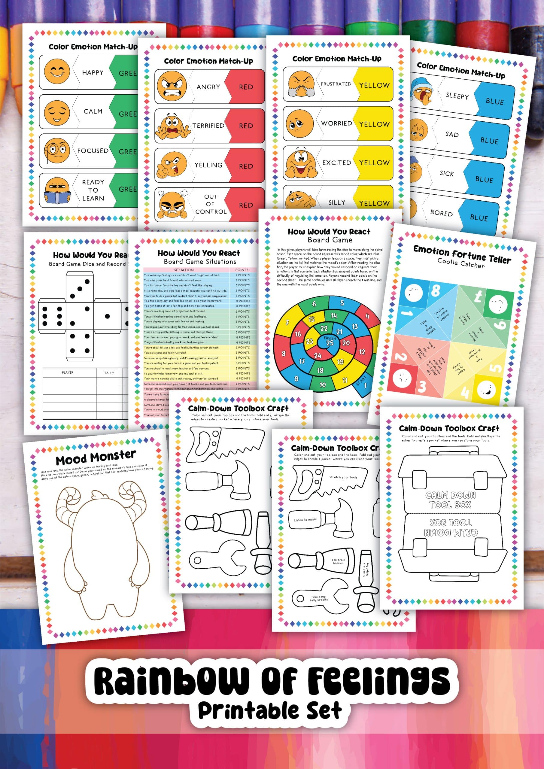 Support Emotional Growth with These Free Printable Zones of Regulation ...